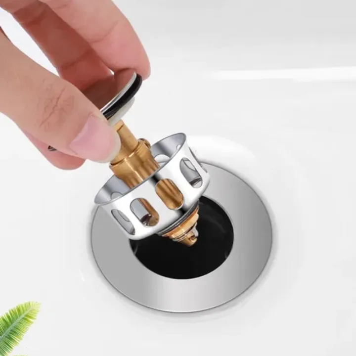 Press Bounce Basin Pop-up Drainer Filter Bathroom Shower Sink Filter ...