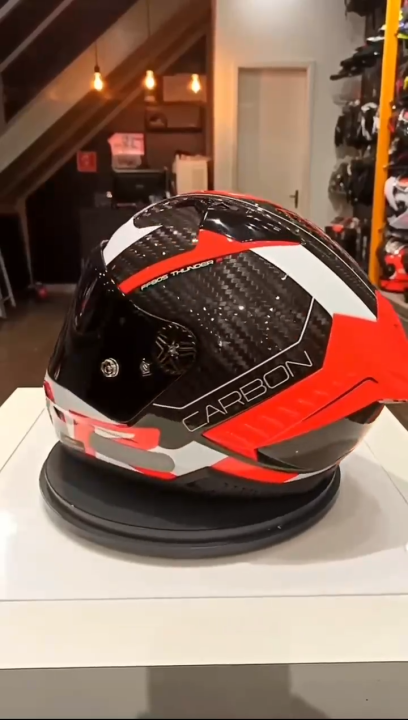 LS2 FF805 THUNDER Carbon Fiber Full Face Motorbike Helmet Supra Gloss ...