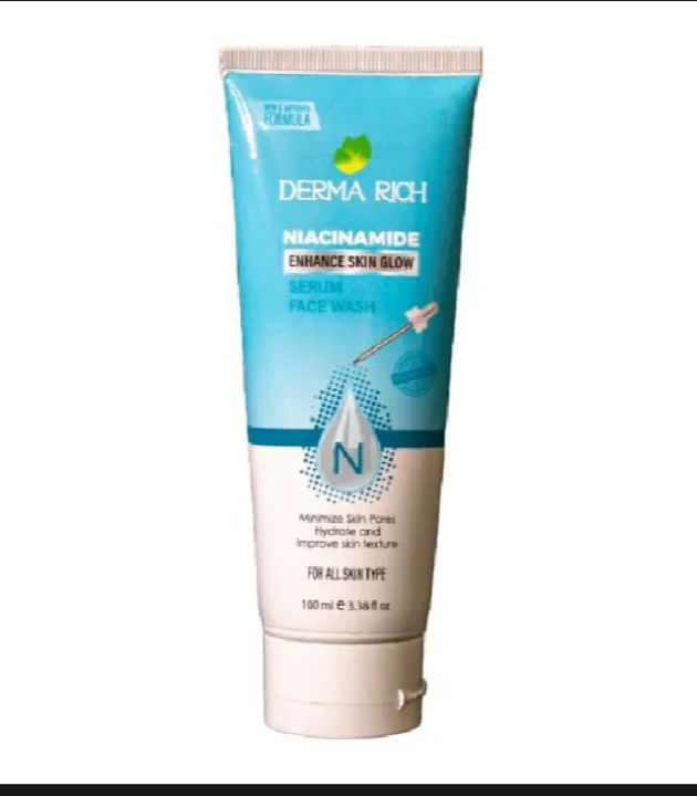 Derma Rich Niacinamide Serum Face Wash – Enhance Skin Glow | Daraz.pk