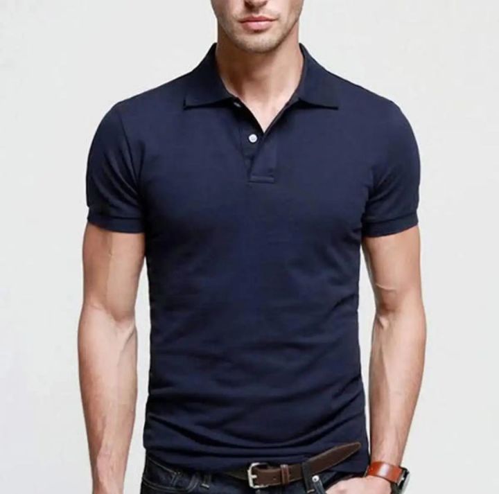 Mens regular fit Polo Collar shirt | Plain collar T shirts PK cotton ...