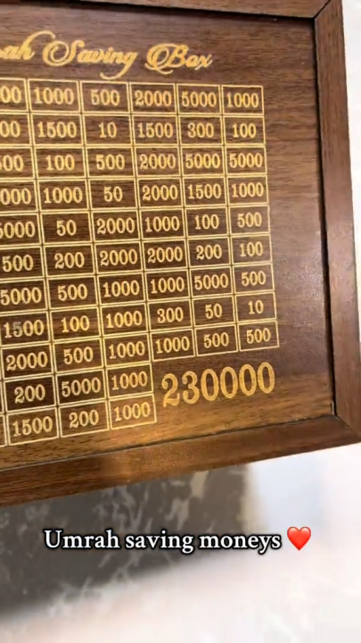 Umrah Saving Box - Wooden Islamic Money Saving Box - 280 Days Hajj ...