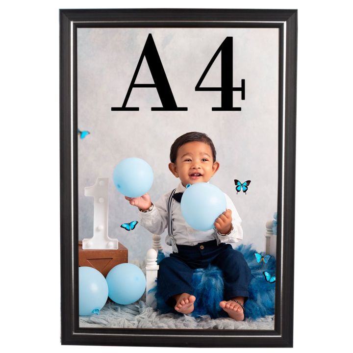 A4 size Photo Frame Black with Silver Line photo frames at wholesale ...