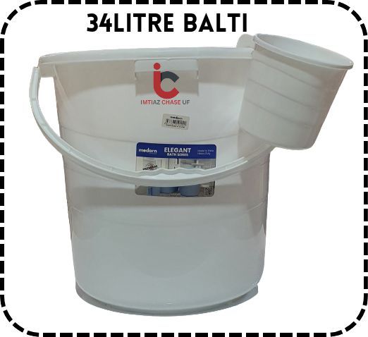 Plastic Bucket , plastic Balti pure plastic bucket 34litre | Daraz.pk