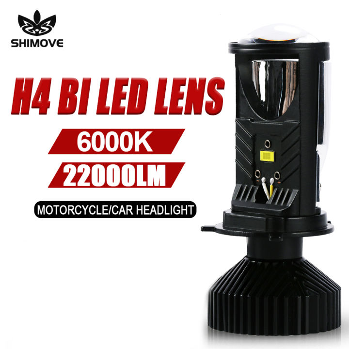 H4 Motorcycle Headlight Canbus LED Projector Mini Lenses Car Bulb High ...