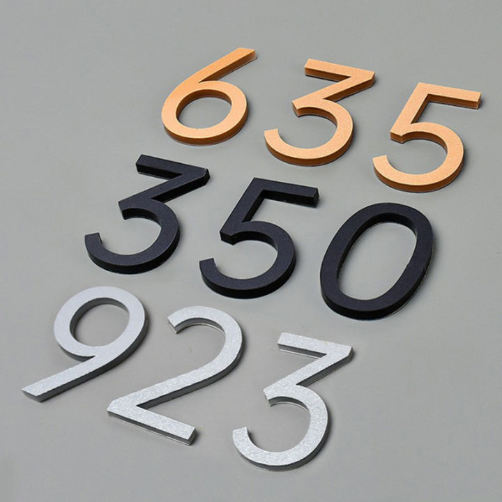 3D Digits House Number Sticker Self Adhesive Door Plate Sign Outdoor ...