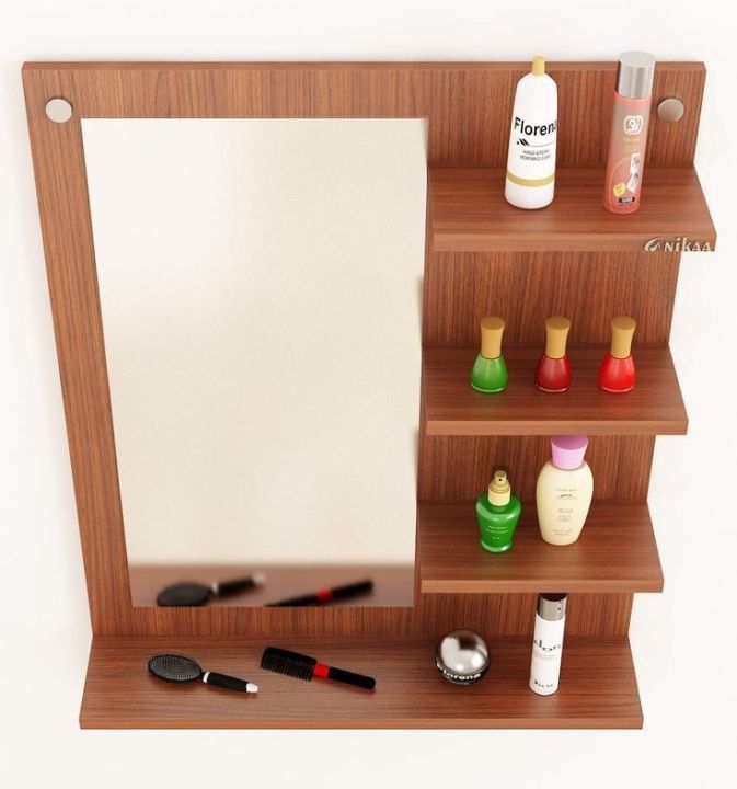 Dressing Wall Shelf With Mirror | Daraz.pk