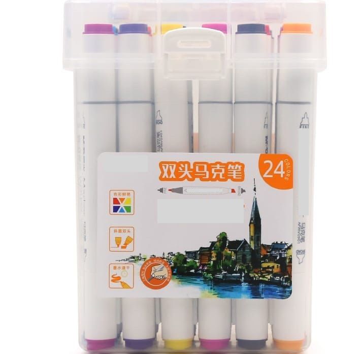 Best quality dual side broad and fine tip Colour Markers 24pc | Daraz.pk