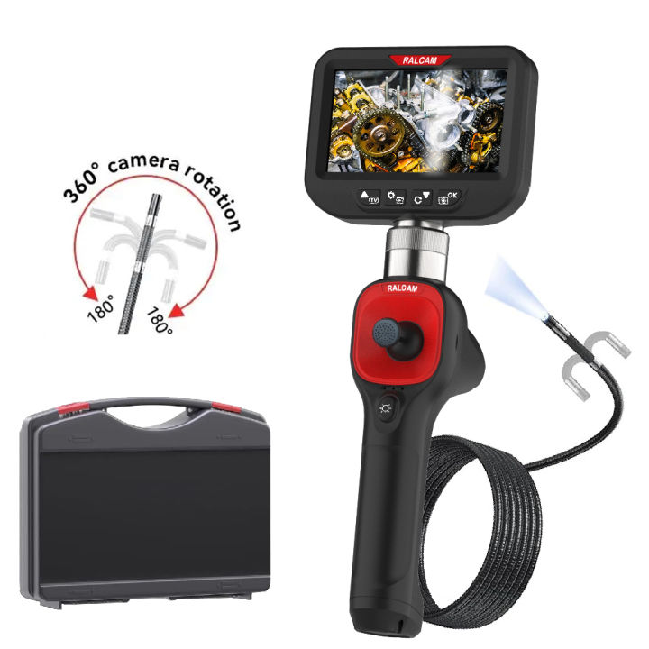 360 Degree Rotation Camera 4.3 Inch Endoscope 6.2mm 1080P Full HD ...