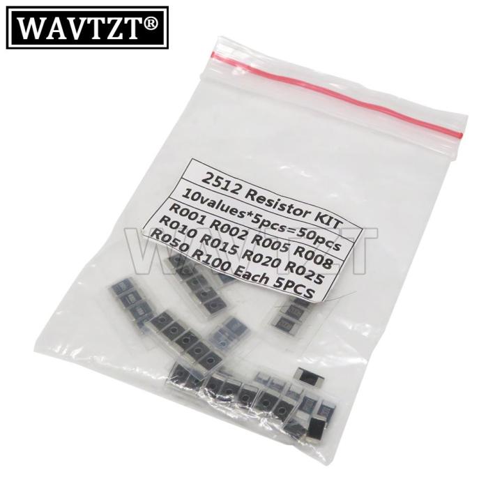 10Kinds*5PCS=50PCS Alloy Resistance 2512 SMD Resistor Samples Kit R001 ...