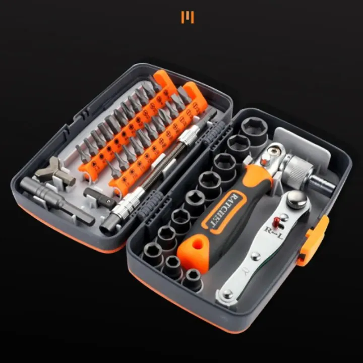 Clover Rotatable Ratchet Screwdriver Set 38 in 1 Home Repair Kit for ...