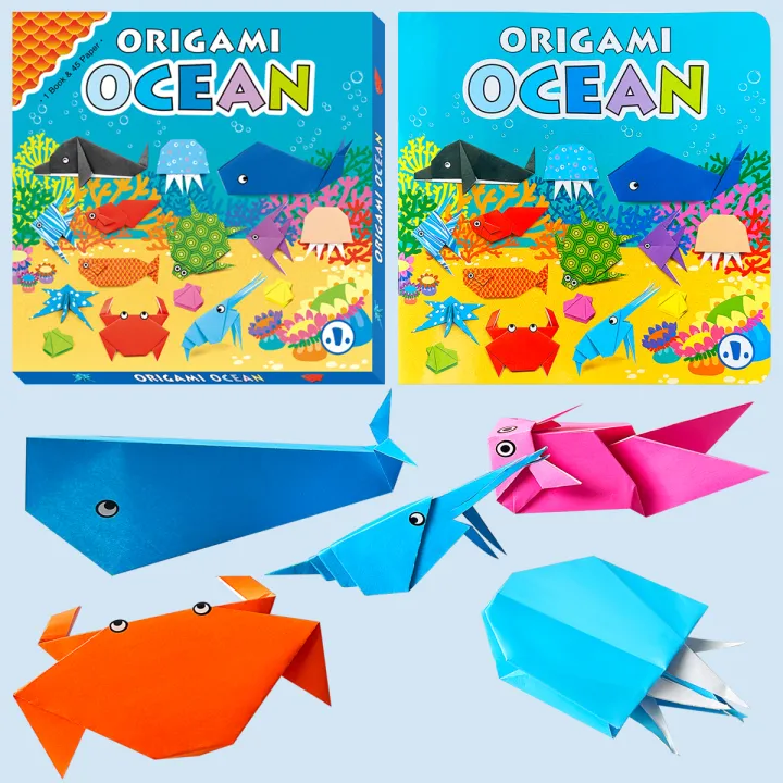 Origami ocean set, children's DIY origami craft, children's art and ...