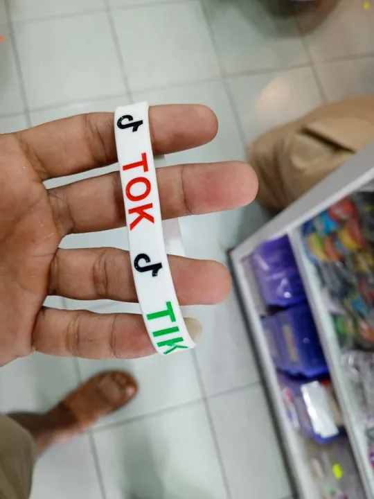 Tik Tok White color band Rubber bangle bracelet | Daraz.lk