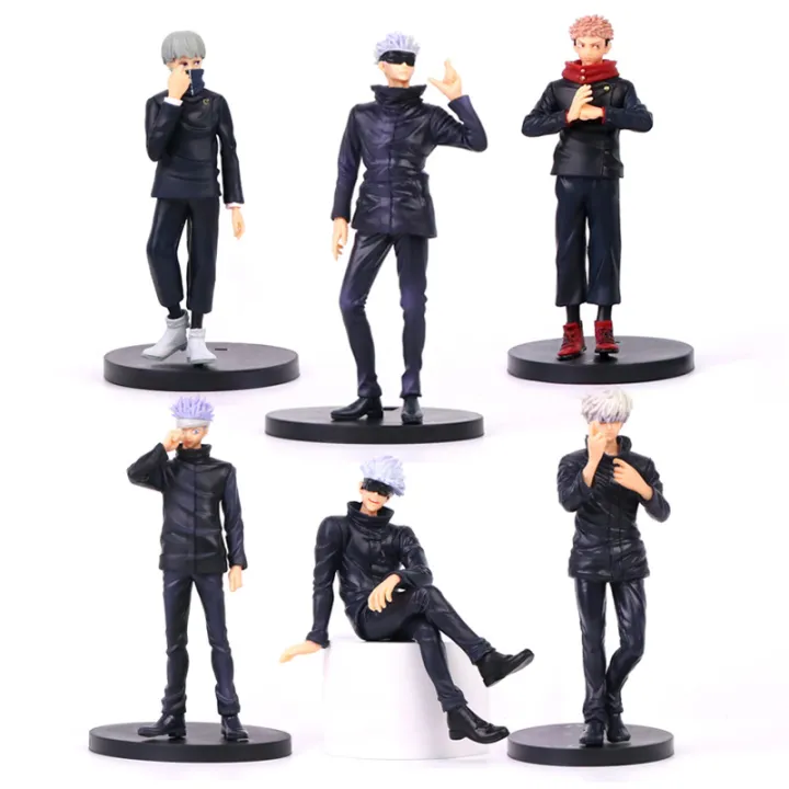 6pcs/set Gojo Satoru Anime Jujutsu Kaisen Action Figure Itadori Yuji ...
