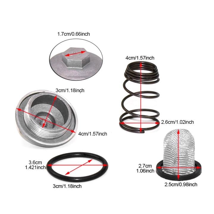 Motorcycle Oil Filter Scooter Oil Drain Plug Set Gy6 50cc 125cc 150cc ...