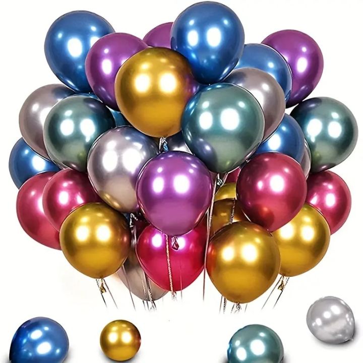 50/100PCS Metal Balloons Wedding Durable Metal Balloons Theme Birthday ...