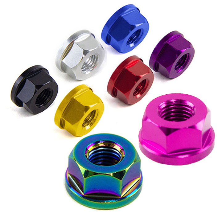 M6 M8 M10 M12 M14 Motorcycle Anodized Screw Bolt Nylon Hex Insert Lock ...