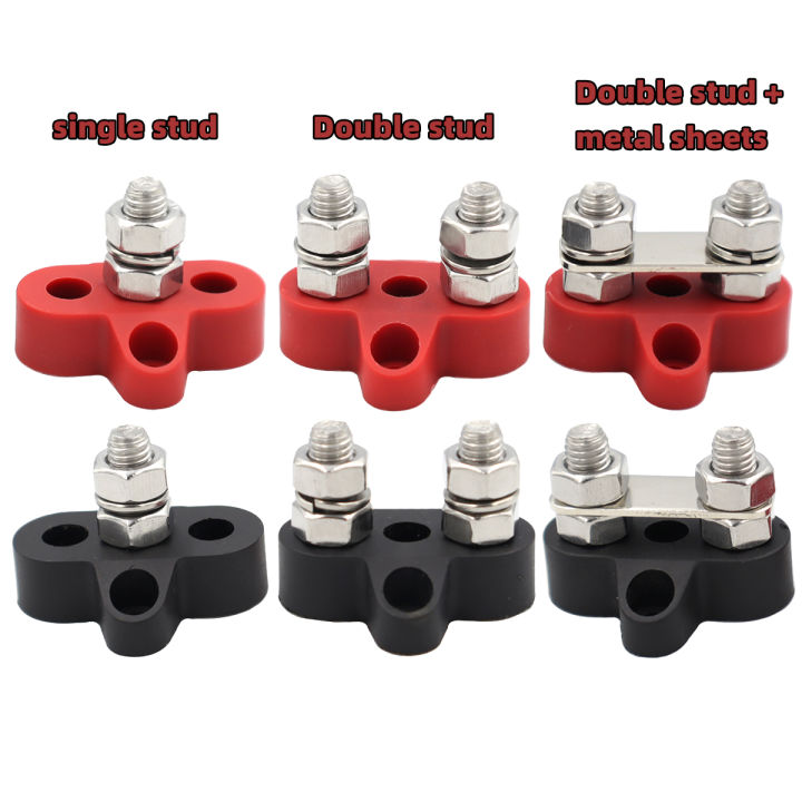 Terminal Block Studs M6 M8 Positive Negative Heavy Duty Bus Bar 5/16" 1/4" Power Distribution ...