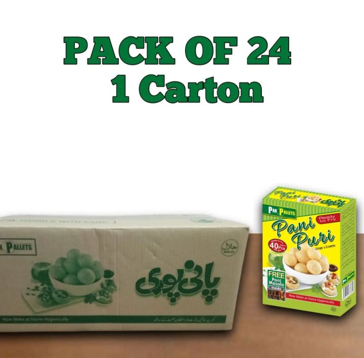 Ready To Fry pani puri pack of 24 pieces one carton | Daraz.pk