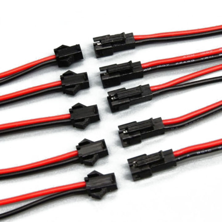 10 Pairs 10cm JST SM 2P 2Pin Plug Socket Male To Female Wire Connector ...