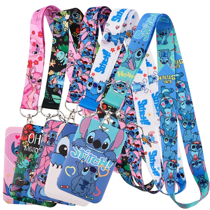 Stitch Cute Cartoon Animation Lanyards For Keys Chain ID Credit Card ...