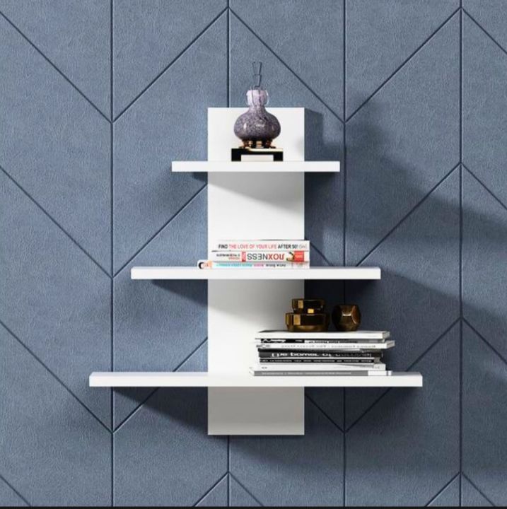 3 Tier floating wall rack Wall hanging decoration shelf Book shelf Wall ...