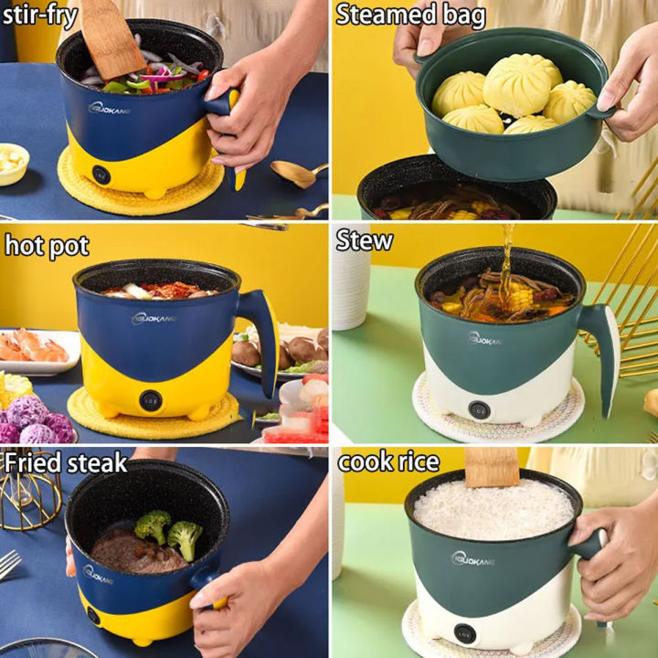 Mini Multi-Functional Double Layer Electric Cooking Pot | Daraz.com.bd