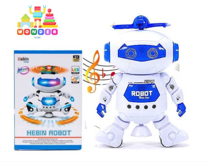 Dancing Robot For Kids 360 Degree Rotation Moving Robot Toy With Music ...