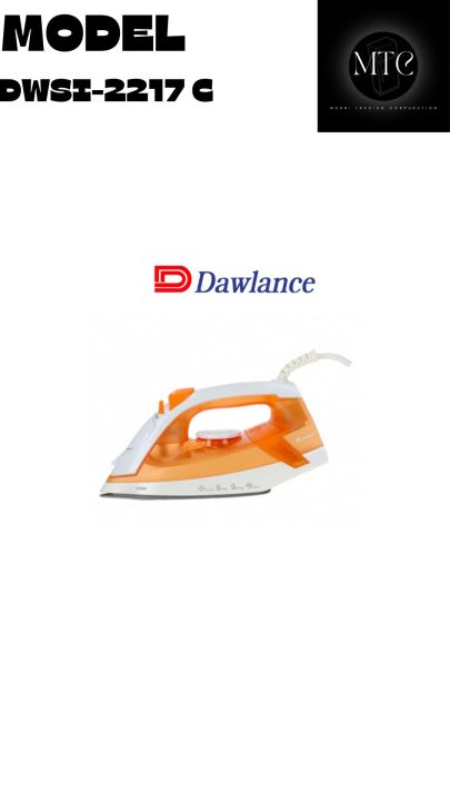 DAWLANCE STEAM IRON DWSI 2217C/COLOUR ORANGE | Daraz.pk