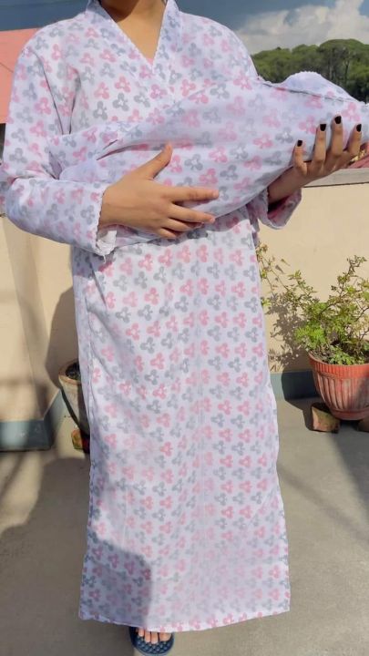KidsSansar - Mothers Matemity Malmal Dhaka Cholo Bhoto Blanket Gown Set ...