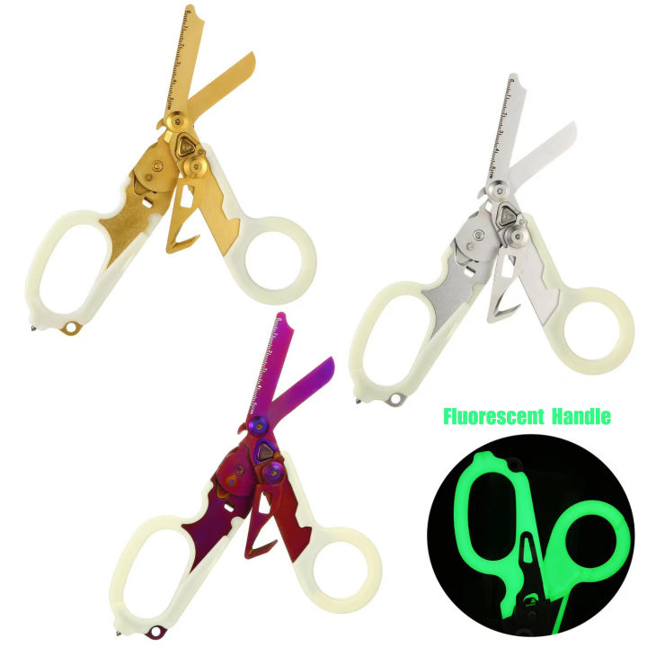 6 In1 Foldable Medical Scissor Emergency Response Shear Foldable First ...