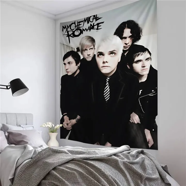 Hot Rock Band My C-Chemical R-Romance Anime Tapestry Cheap Hippie Wall ...