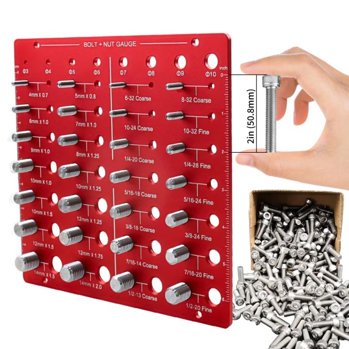 Nut and Bolt Thread Checker Thread Identifier Gauge Nut Bolt Screw ...