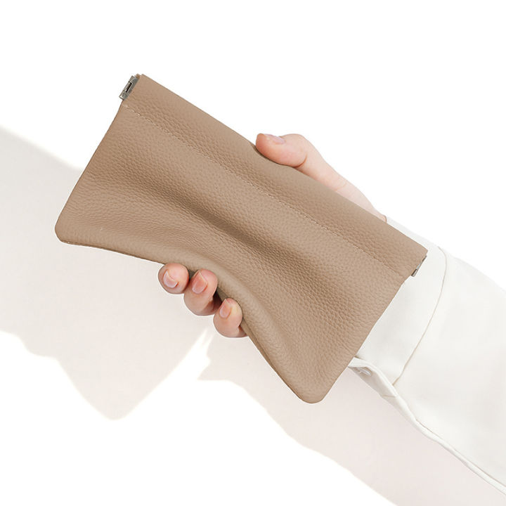Self-Closing Artificial Leather Long Wallet Passport Driver's License ...