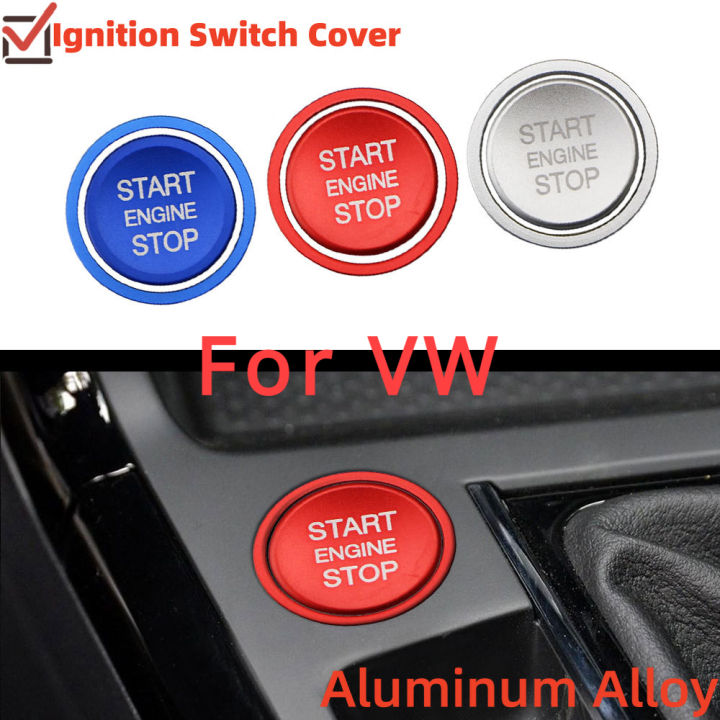 2pcs Car Ignition Engine Push Start Stop Button Switch Cover Sticker ...