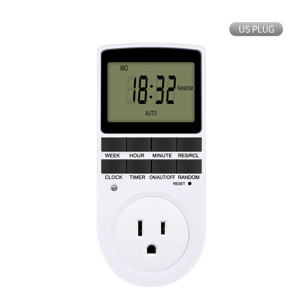 Electronic Digital Timer Switch 12/24 Hour Programmable Timing Socket ...