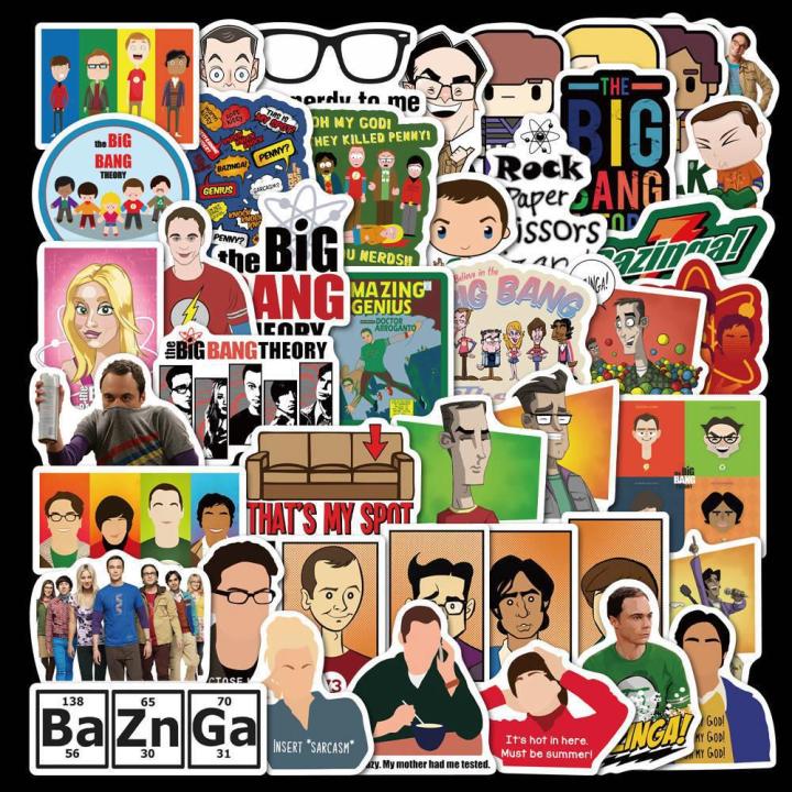 50Pcs TV Show The Big Bang Theory Stickers for Laptop Phone Fridge ...