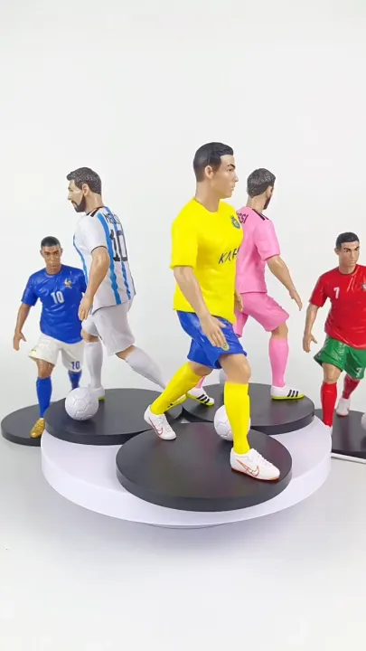 Children's 6 Different Team Action Figures Football Stars Ronaldo Messi ...
