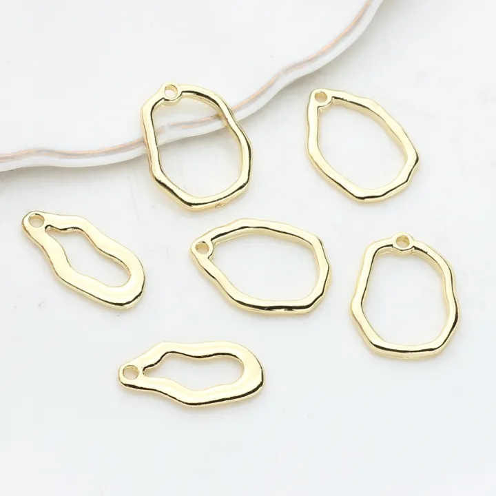 Mini Geometric Round Circle Rectangle Connector Charms 10pcs/lot for ...