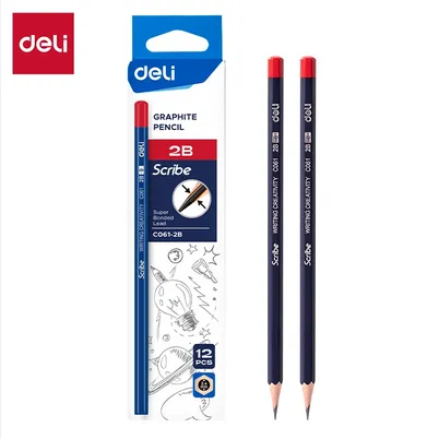 Deli EC061-2B Sketch Graphite Pencil 12pcs | Daraz.com.bd
