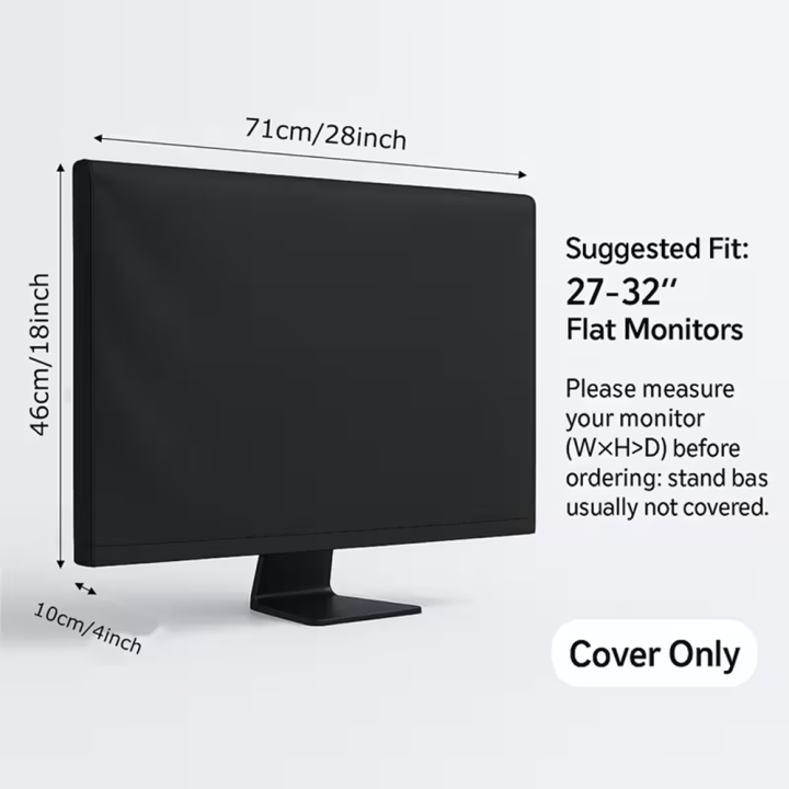 Universal Computer Monitor Dust Cover, Anti-Dust & UV Protection ...