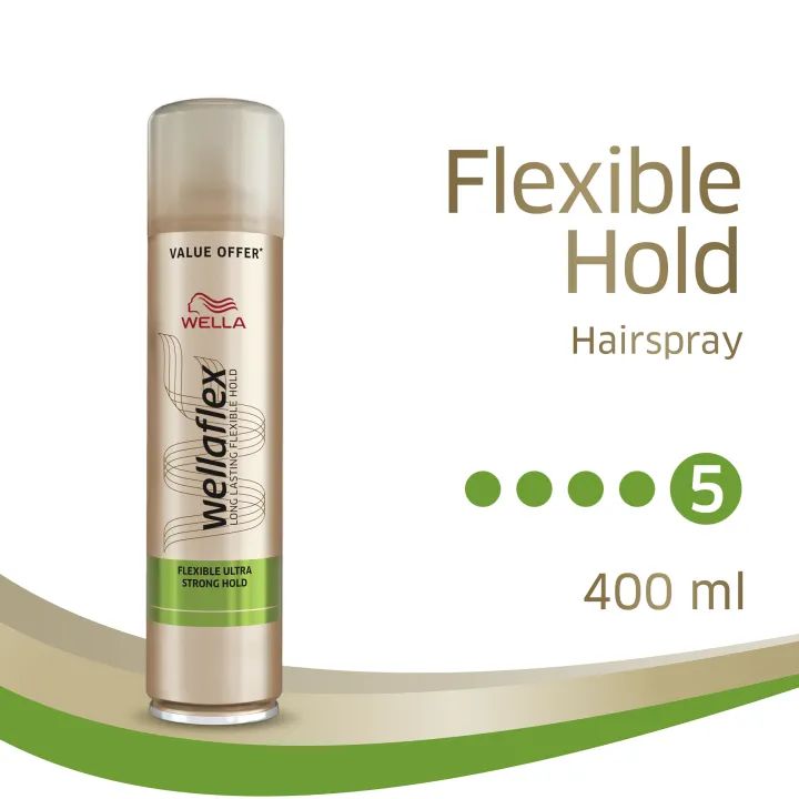 Wella Wellaflex Flexible Ultra Strong Hold 5 Day Hairspray - 250ml ...