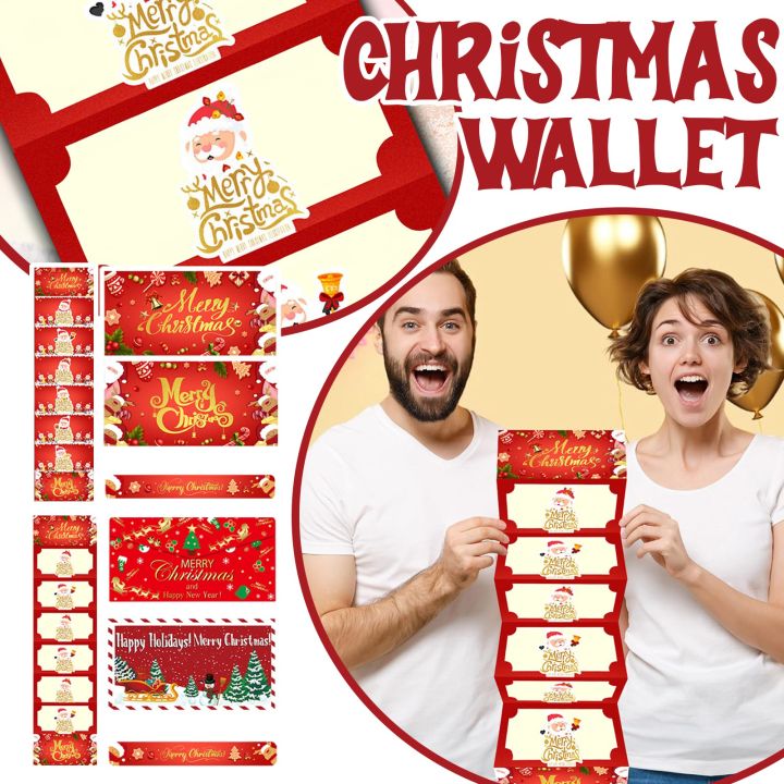 Christmas Santa Claus Money Card Red Envelope Christmas Surprise Party ...