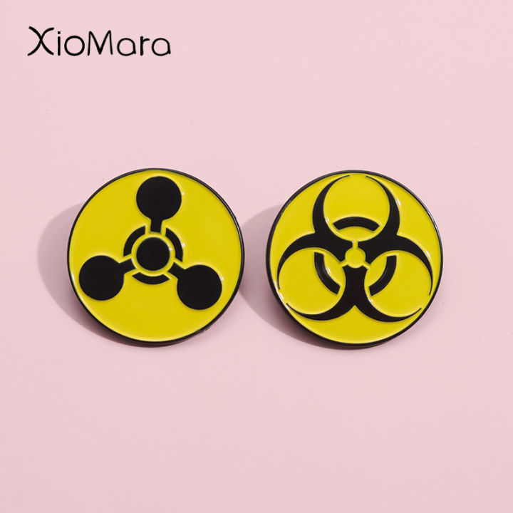 Radioactive Substance Enamel Pins Danger Biohazard Infection Chemical ...