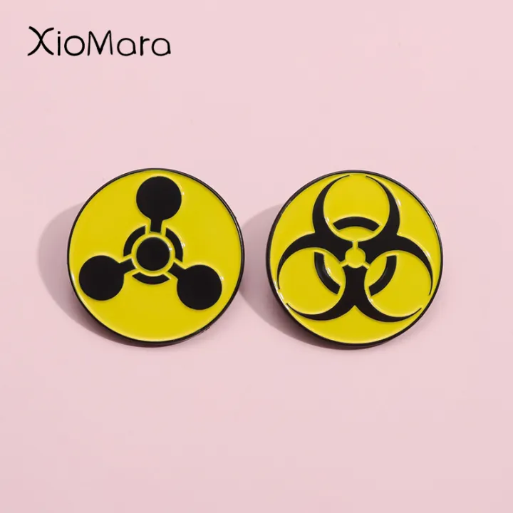 Radioactive Substance Enamel Pins Danger Biohazard Infection Chemical ...