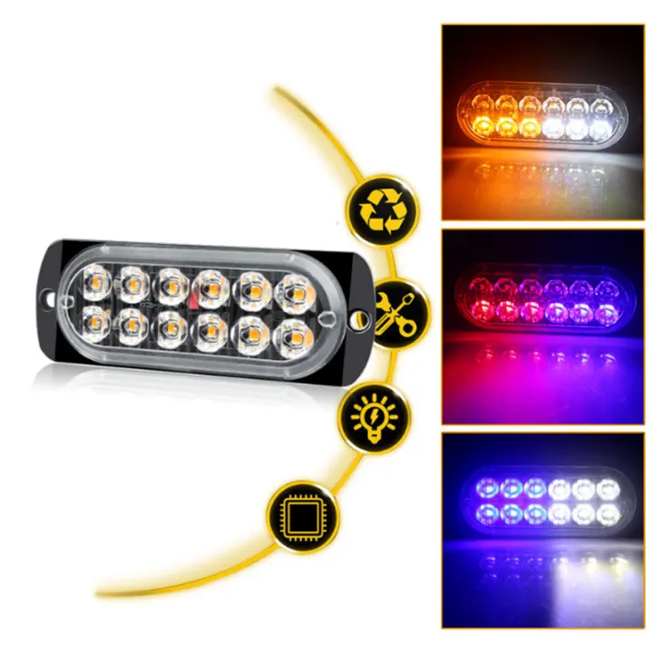 12-24V Emergency Alarm Strobe Truck Side Marker Stroboscope Blinking ...