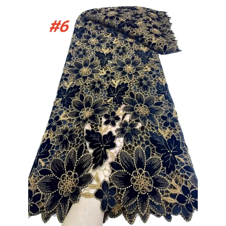 Nigerian Guipure Velvet Lace Fabric Embroidery 2026 Latest African ...