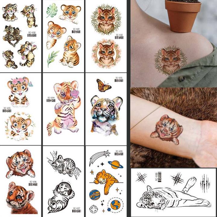 10Pcs Animal Temporary Tattoos Waterproof Tattoo Sticker for Hand Arm ...