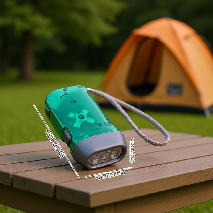 Hand-Powered LED Torch with Dynamo Crank, Self-Generating Mini ...