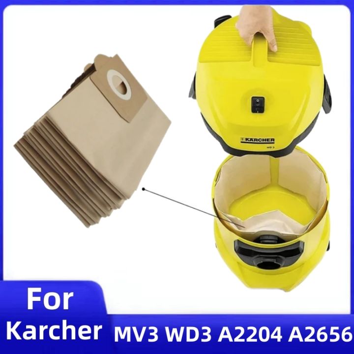 Dust Bags For Karcher MV3 WD3 WD3200 WD3300 A2204 A2656 A2200 A2500 ...