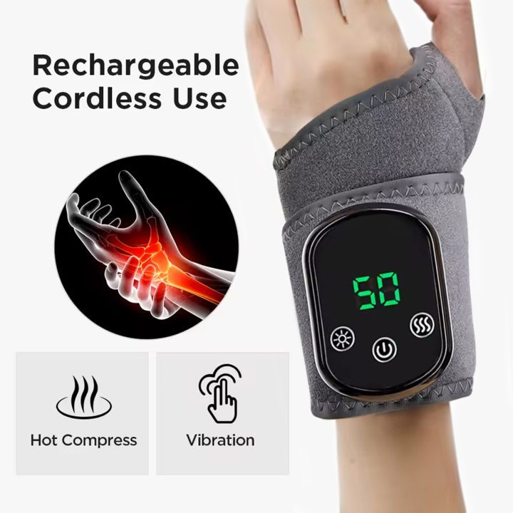 Upgrade Electric Wrist Brace with Adjustable Vibration Massage Ankle ...
